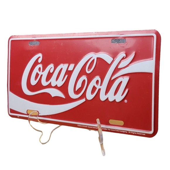 Coca Cola | Accents | Vintage 998 Cocacola Metal Embossed License Plate ...